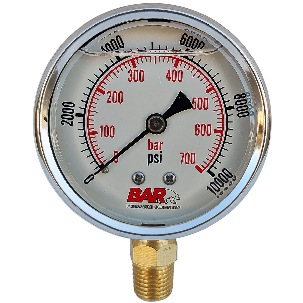 Pressure Gauge Premium - Bottom Mount Stainless Steel 10000 psi (165 ...