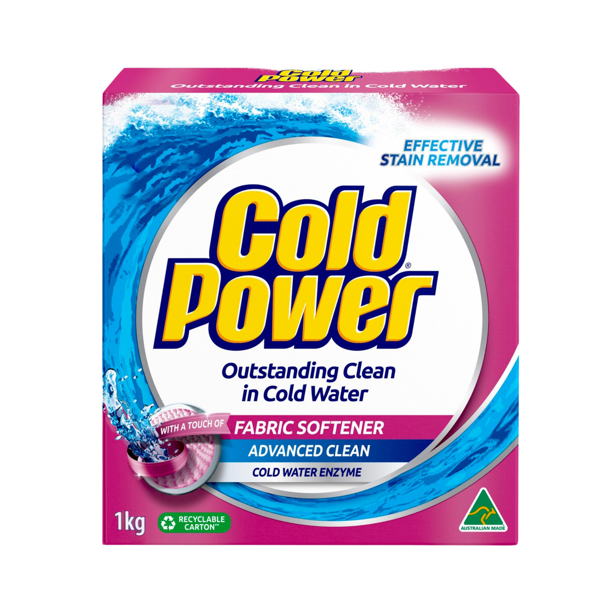 Cold Power 1KG Washing Powder Advanced Clean with Fabric Softener ...