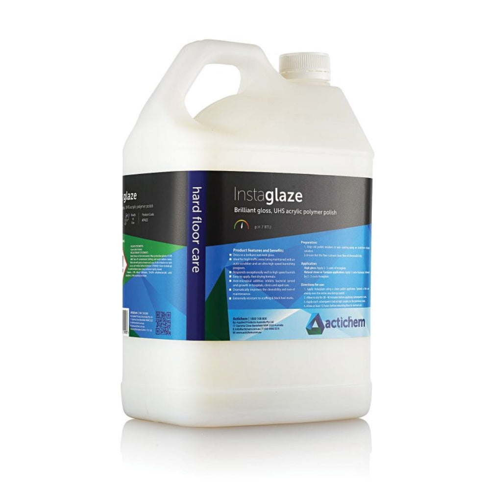Actichem Instaglaze 5L Brilliant Gloss UHS Acrylic Polymer Floor Polish ...
