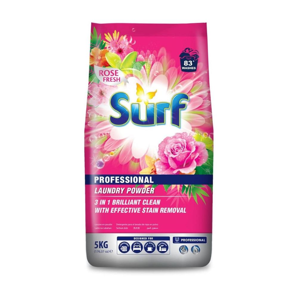 Surf Professional Laundry Powder 5kg – Rose Fresh Scent — Freshway Supplies