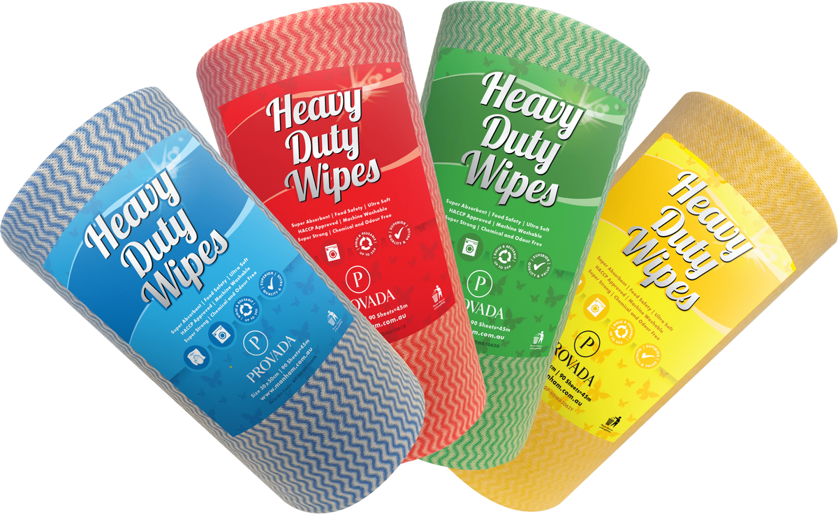 All Purpose Heavy Duty Jumbo Wipe Rolls each 90 Sheets 45m — Freshway ...