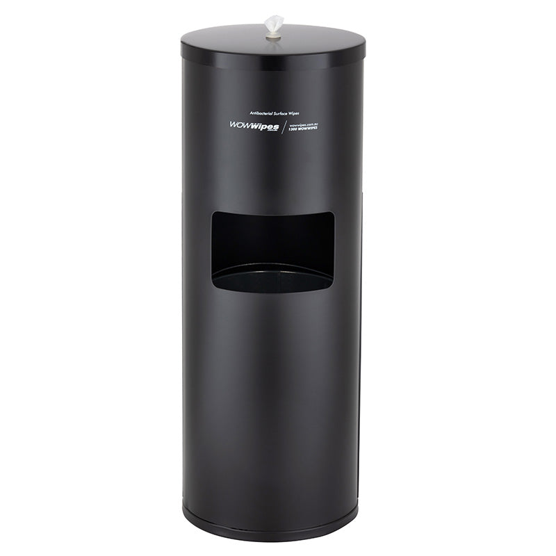 Matte Black Powder Coated Standing Dispenser — Freshway Supplies